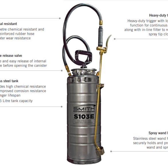 Smith Sprayer - Stainless Steel | Australian Slate-Crete Supplies